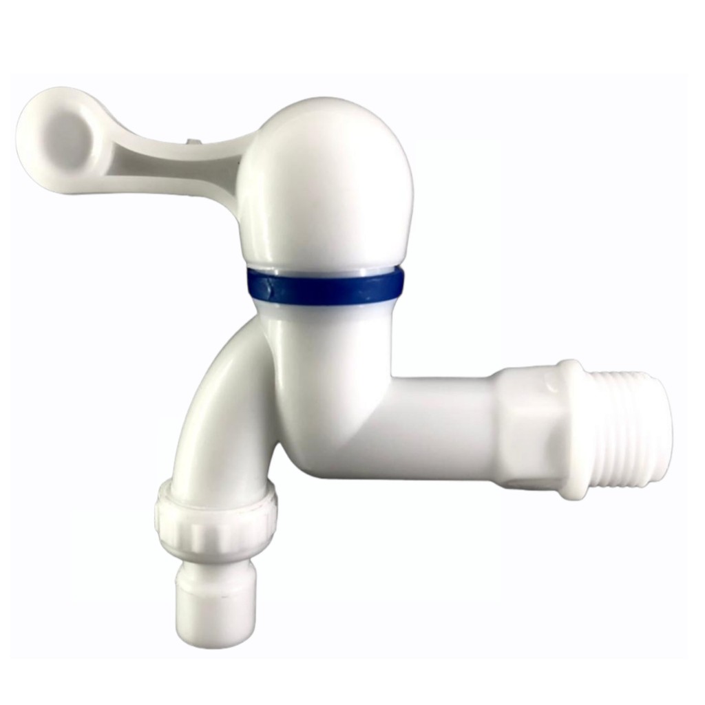 PVC Faucet Plastic Water Bib Tap Bathroom Kitchen Outdoor Sink Kepala ...