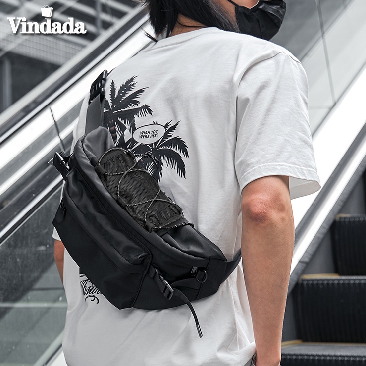 Japanese Casual Chest Bag Webbing Side Backpack Lightweight Small Bag ...