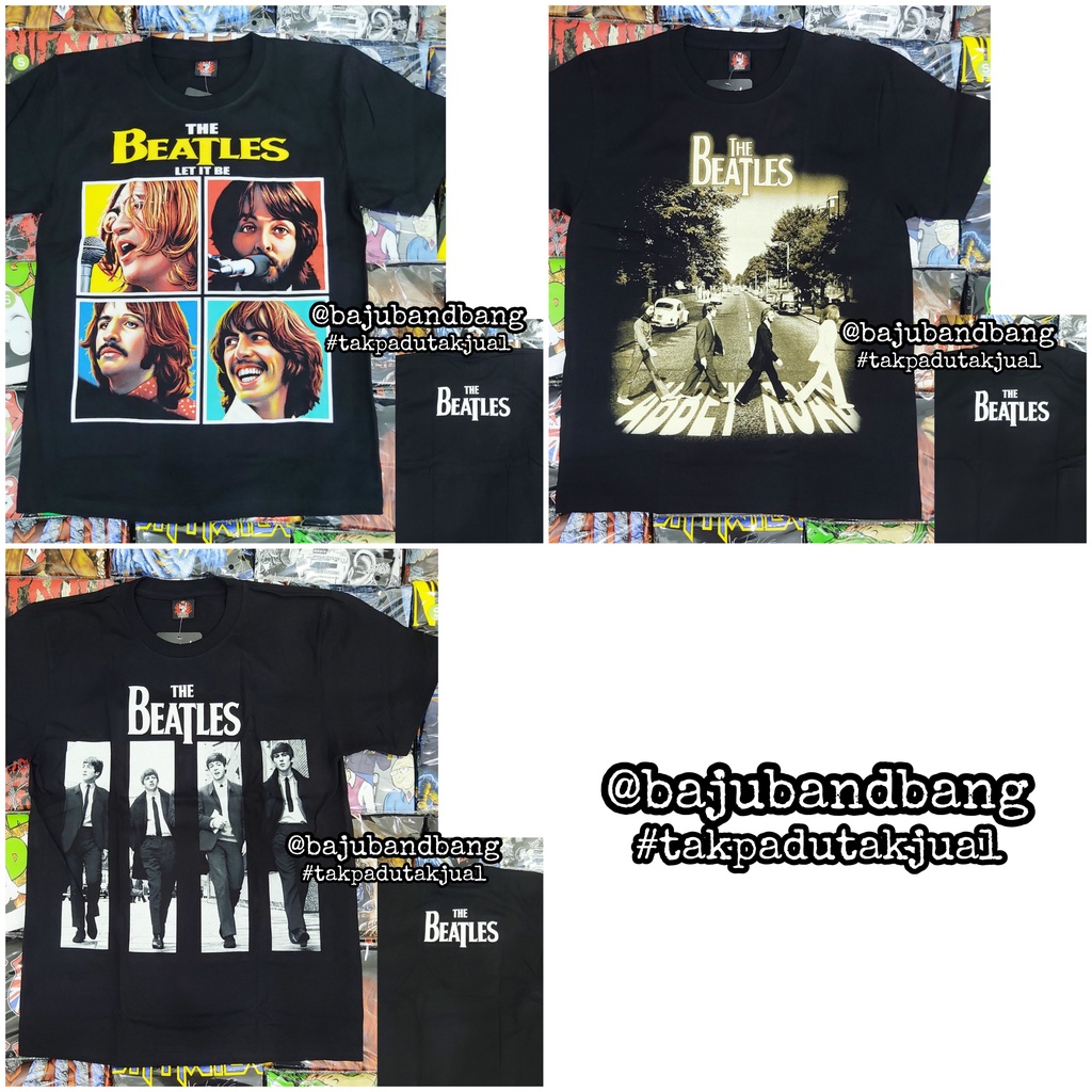 Baju Band The Beatles Band Tshirt Jude Yesterday Abbey Road Let It Be ...