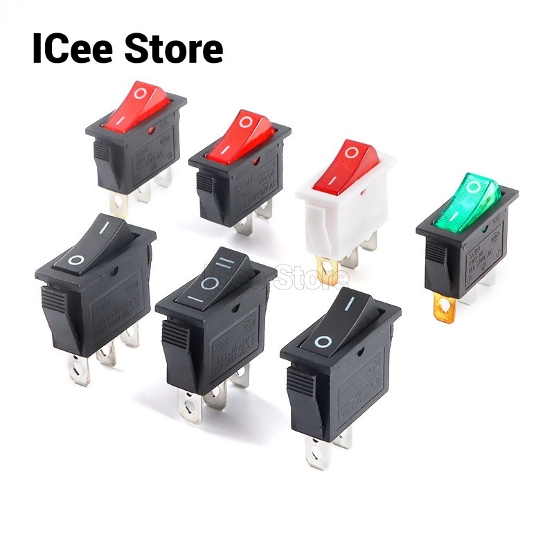 5Pcs KCD3 Rocker Switch 31*13.5mm 16A/250V AC 20A/125V AC Black ...