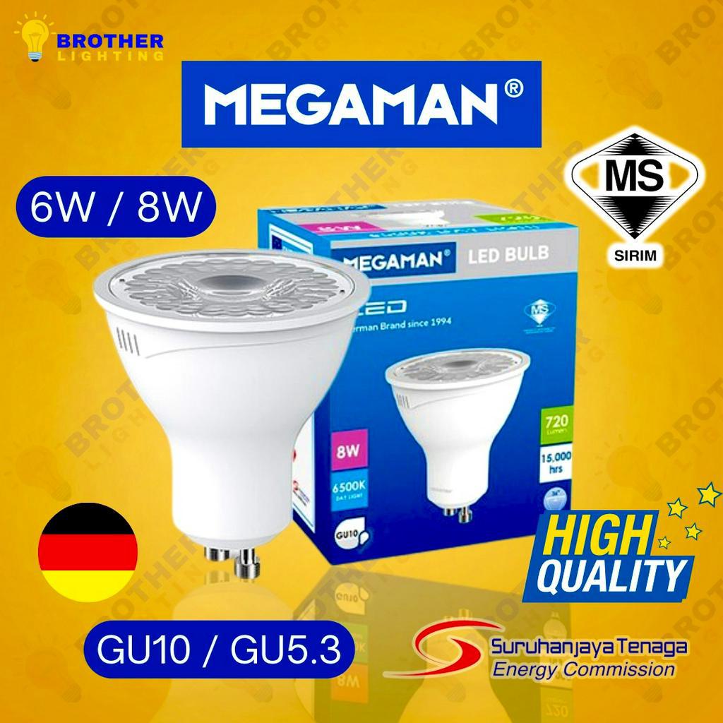 [SIRIM] Megaman LED GU10 /GU5.3 /MR16 Light Bulb 6W/8W 36º Track Light ...