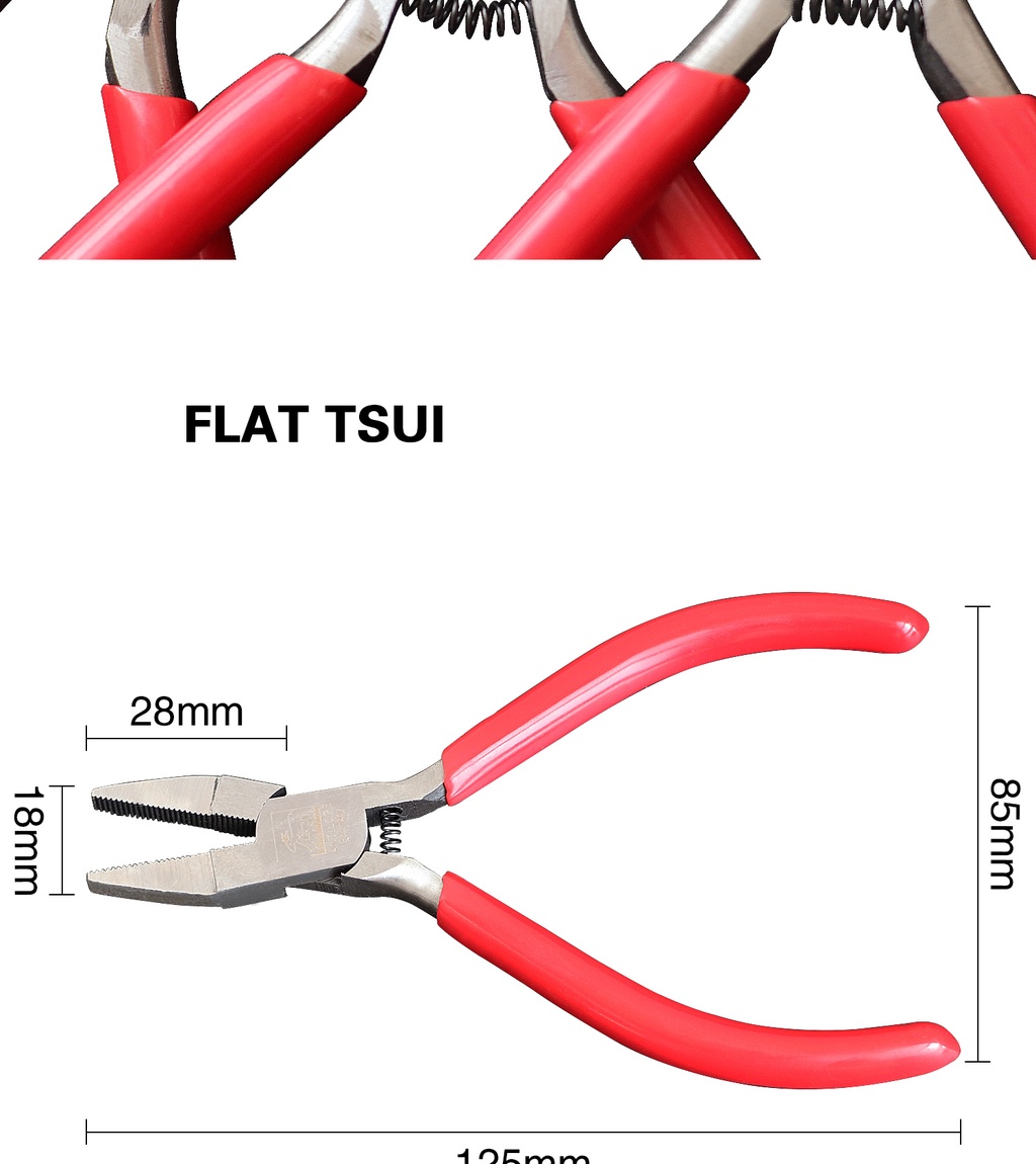 Precision Needle Nose Pliers with Spring-Loaded Flat Round Jaws and ...