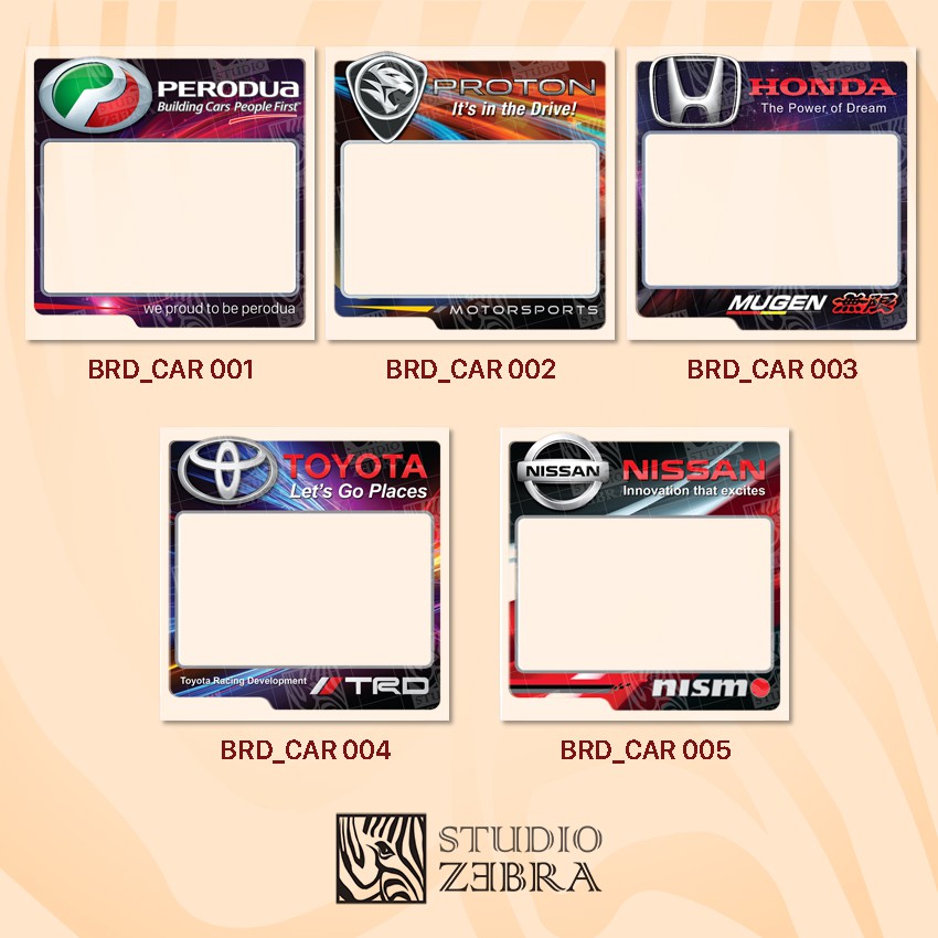 OLD VERSION !! 旧款 RoadTax Car Sticker Car Brand Perodua Proton Honda ...