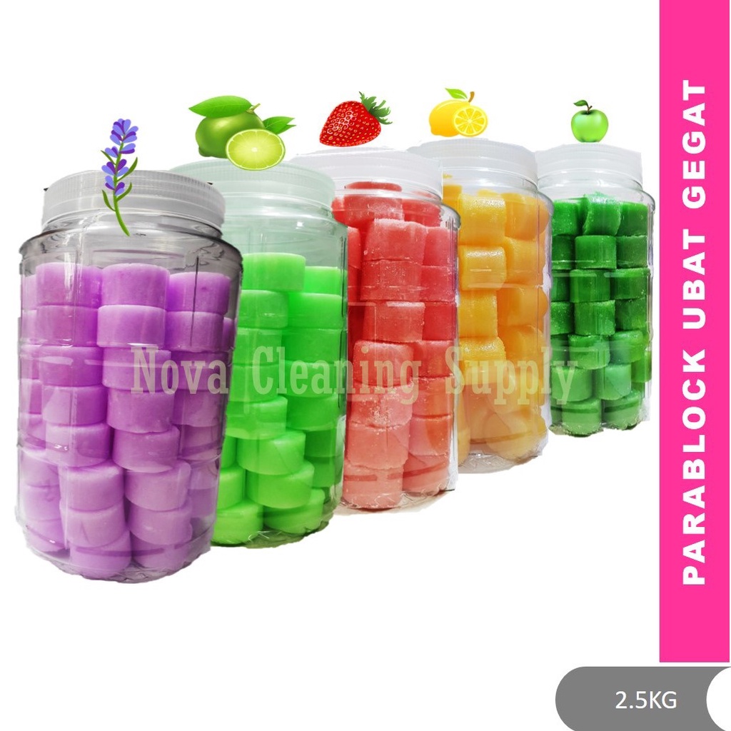🧼 2.5KG / 3.0KG Ubat Gegat Para Block | Pewangi Tandas & Urinal | Toilet Deodorant Parablock ...