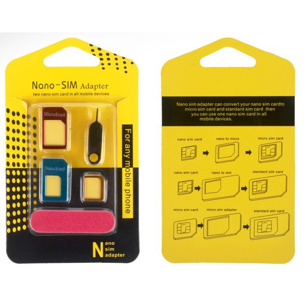 SIM Adapter Nano To Micro SIM Micro SIM To Standard SIM Card | Shopee ...