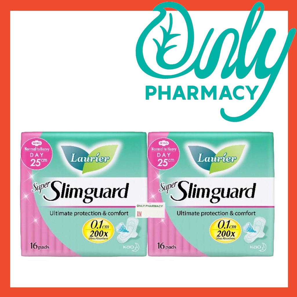 Laurier Super Slimguard Wings 25cm 16s or 2x16s Twinpack | Shopee Malaysia