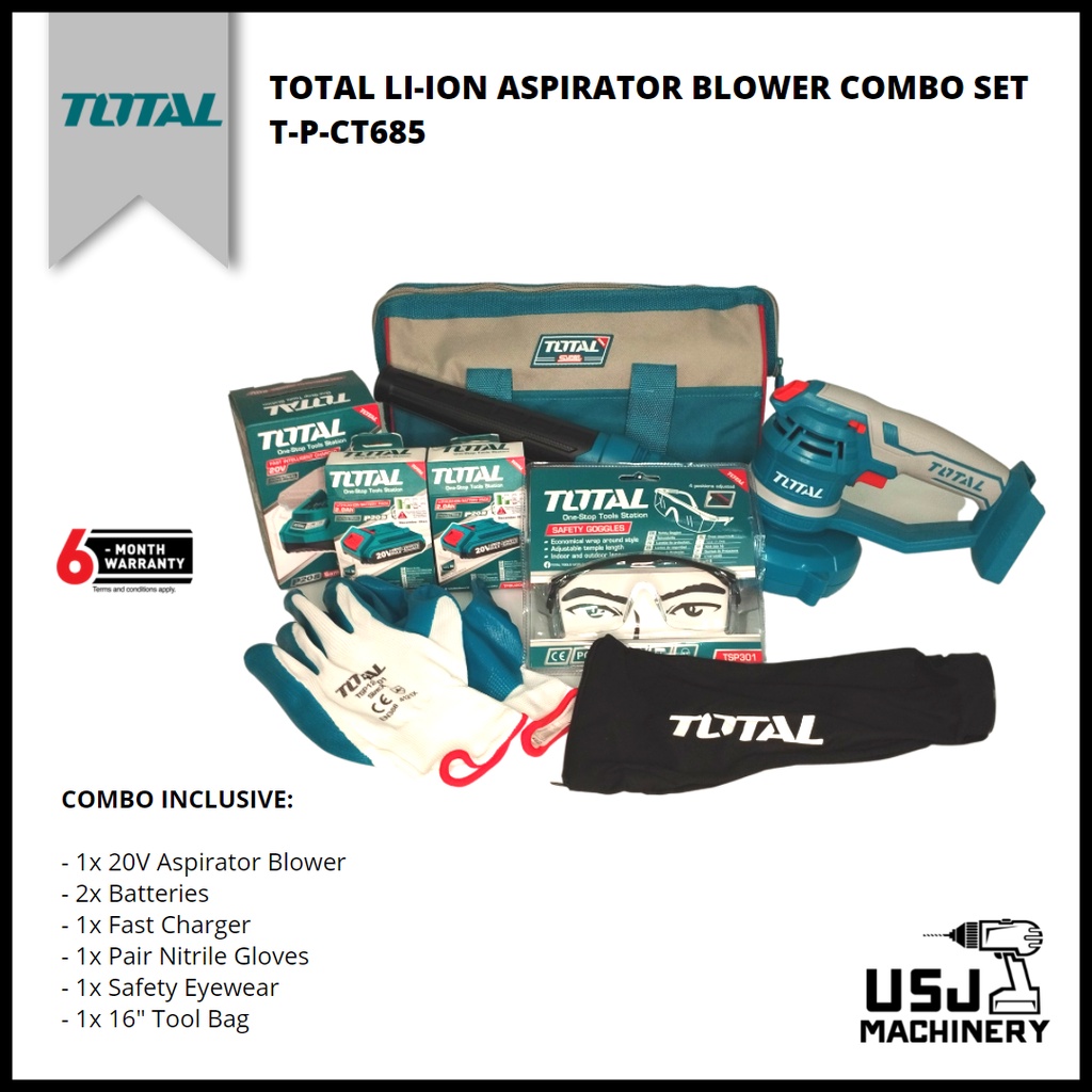 TOTAL Li-ion Aspirator Blower Combo Set T-P-CT685 | 6 Months Warranty ...