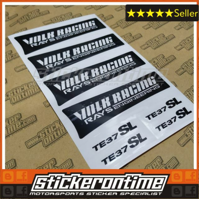 SPORT RIMS STICKER TE37SL Myvi Passo Boon Saga Bezza Alza Almera Vios ...