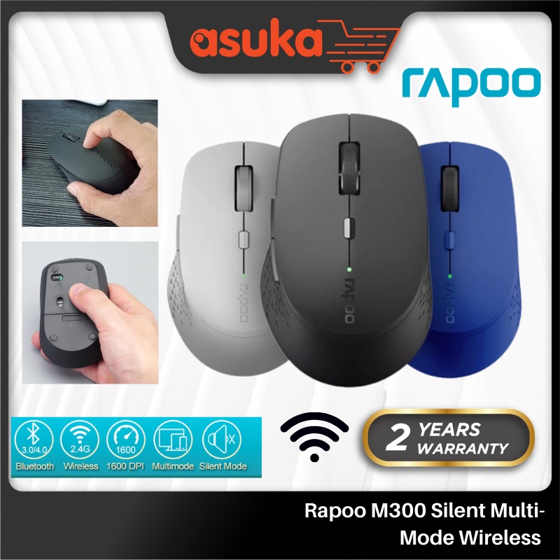 Rapoo M300 Silent Multi-Mode Wireless Bluetooth 4.0/ Wireless 2.4GHz ...