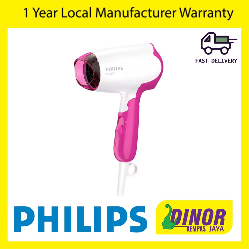 Philips DryCare Essential Hairdryer Compact Foldable 1400W BHD003/03 Hair Dryer | Shopee Malaysia