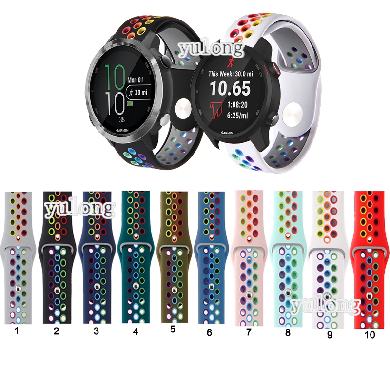 Silicone Watch Band Strap for Garmin Forerunner 245 645 165 Music 55 ...