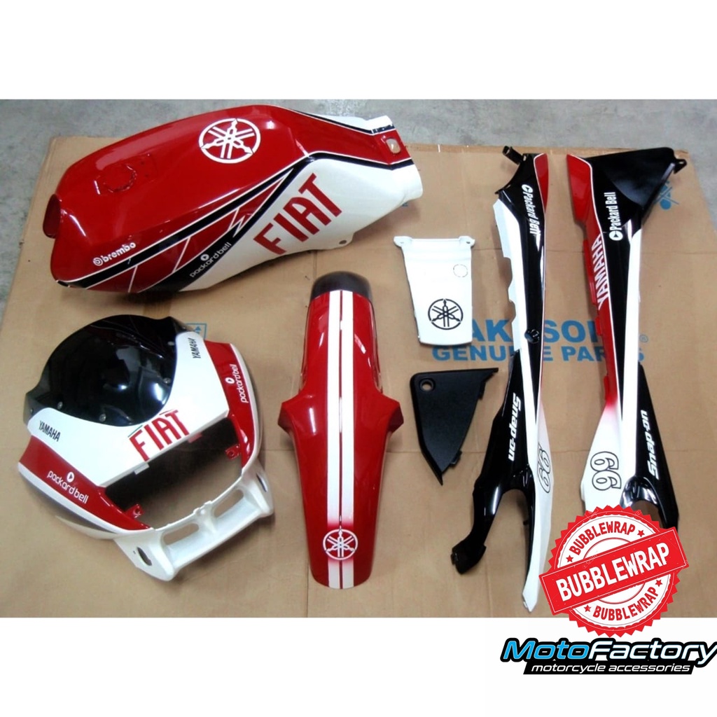 YAMAHA RXZ / RXZ 5PV COVER SET STICKER FIAT RED SPECIAL EDITION [CUSTOM ...