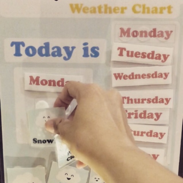 [Montessori] PDF Printable Weather & day chart A4 printout poster card ...