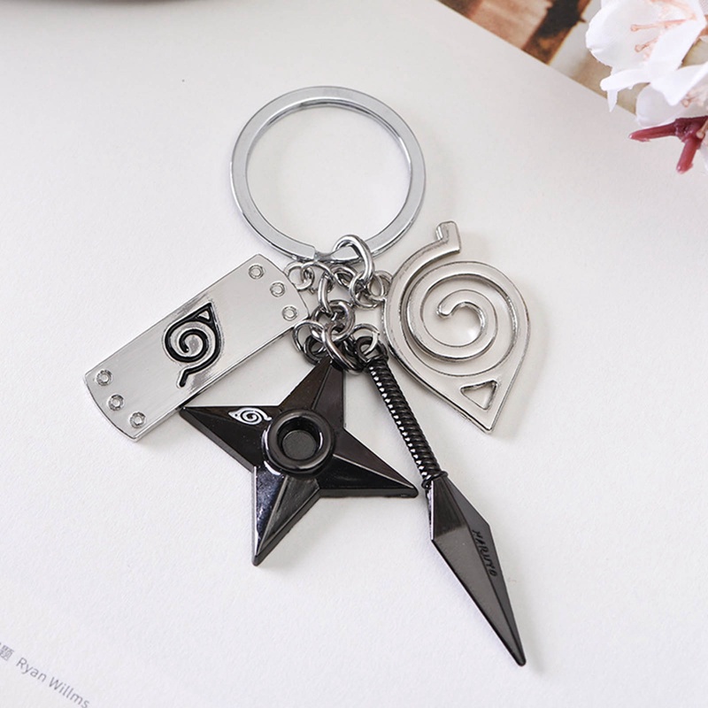 FQ Kunai Shuriken Konoha Ninja Keychain for Car Keys Bag Backpack ...