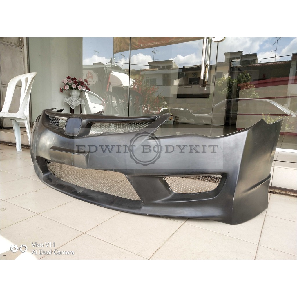 Honda Civic FD Type R Front Bumper Bodykit PU depan Bumper PU Material ...