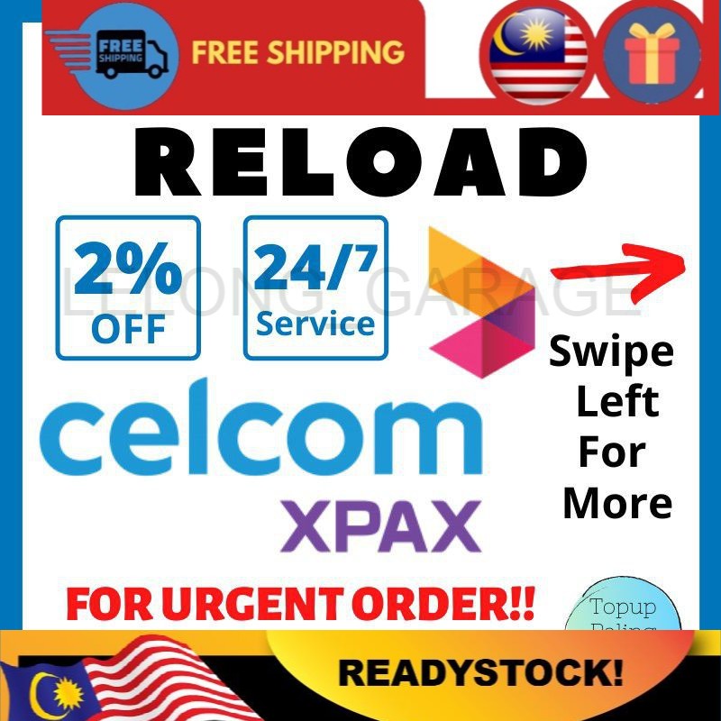 " Celcom Reload / Topup Prepaid Faster Direct Topup RM5 RM10 RM20 RM30 | Shopee Malaysia