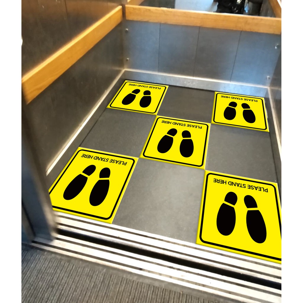 Social DISTANCING LIFT STICKER SIZE 60 x 60 Or 60 x 70 Cm | Shopee Malaysia