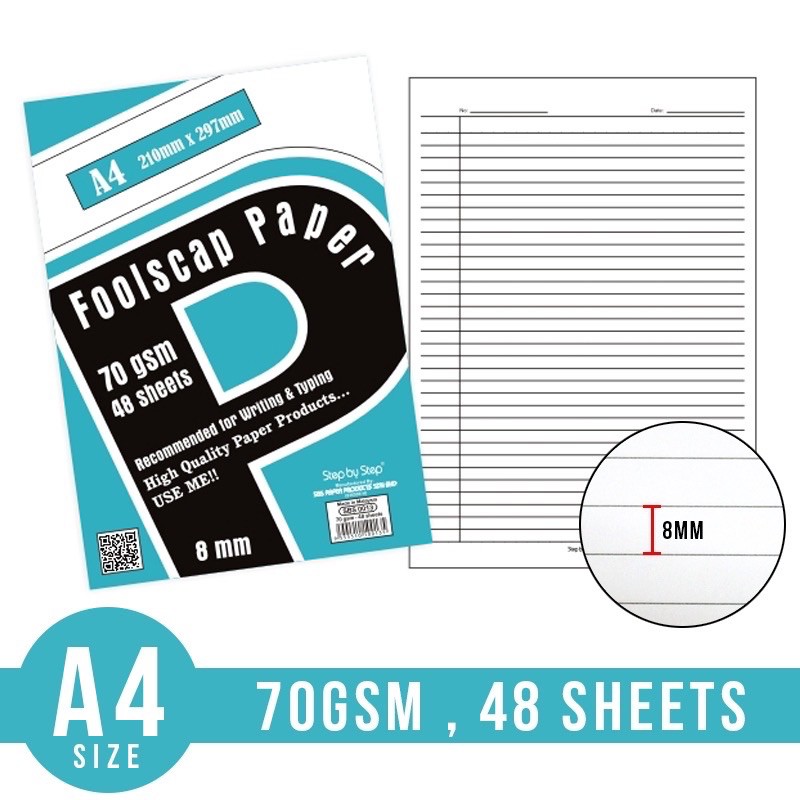 Step By Step A4 Foolscap Paper/Graph Paper/Multi Purpose Paper/ Colour ...