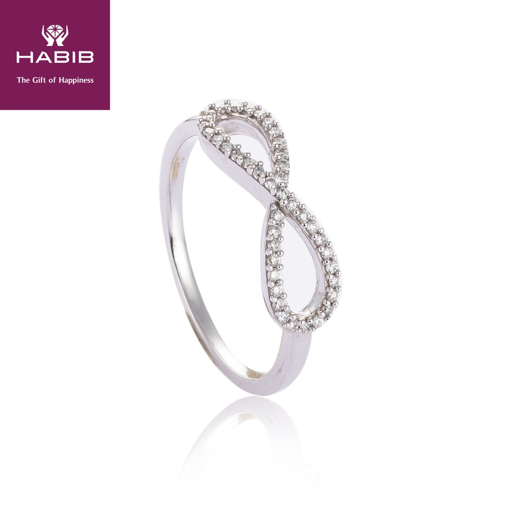 HABIB Infinity White Diamond Ring in 375/9K White Gold | Shopee Malaysia