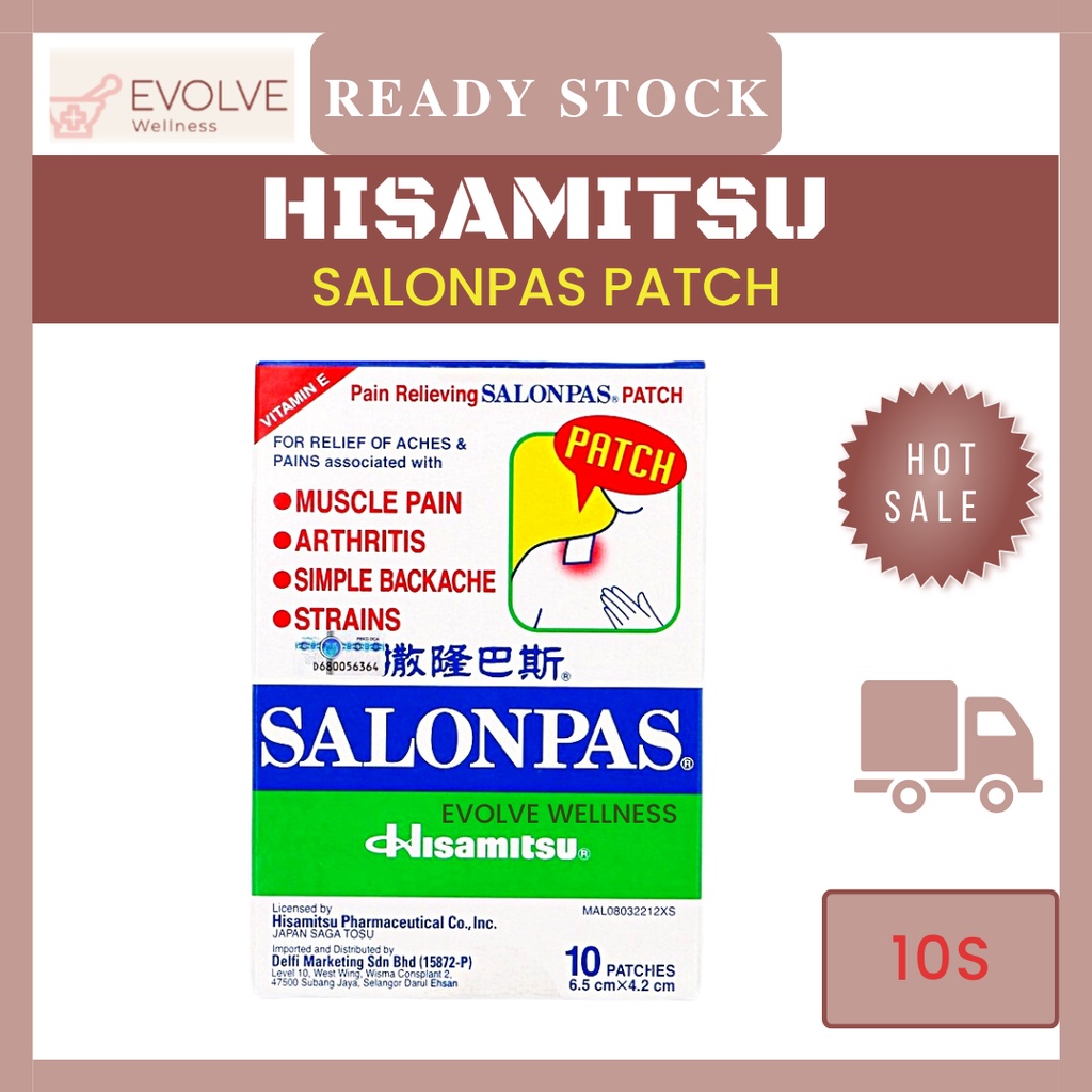 [EXP 10/2024] HISAMITSU SALONPAS PATCH 10S [6.5cm x 4.2cm] | Shopee ...