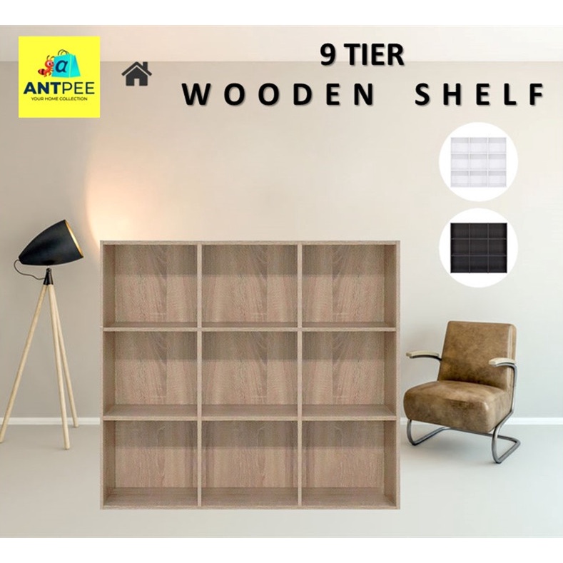 𝐀𝐍𝐓𝑃𝐸𝐸 𝟗 𝐓𝐢𝐞𝐫 𝐁𝐨𝐨𝐤𝐬𝐡𝐞𝐥𝐟 (𝟑 + 𝟑 + 𝟑) 🐜 Multipurpose Shelf Home Furniture ...