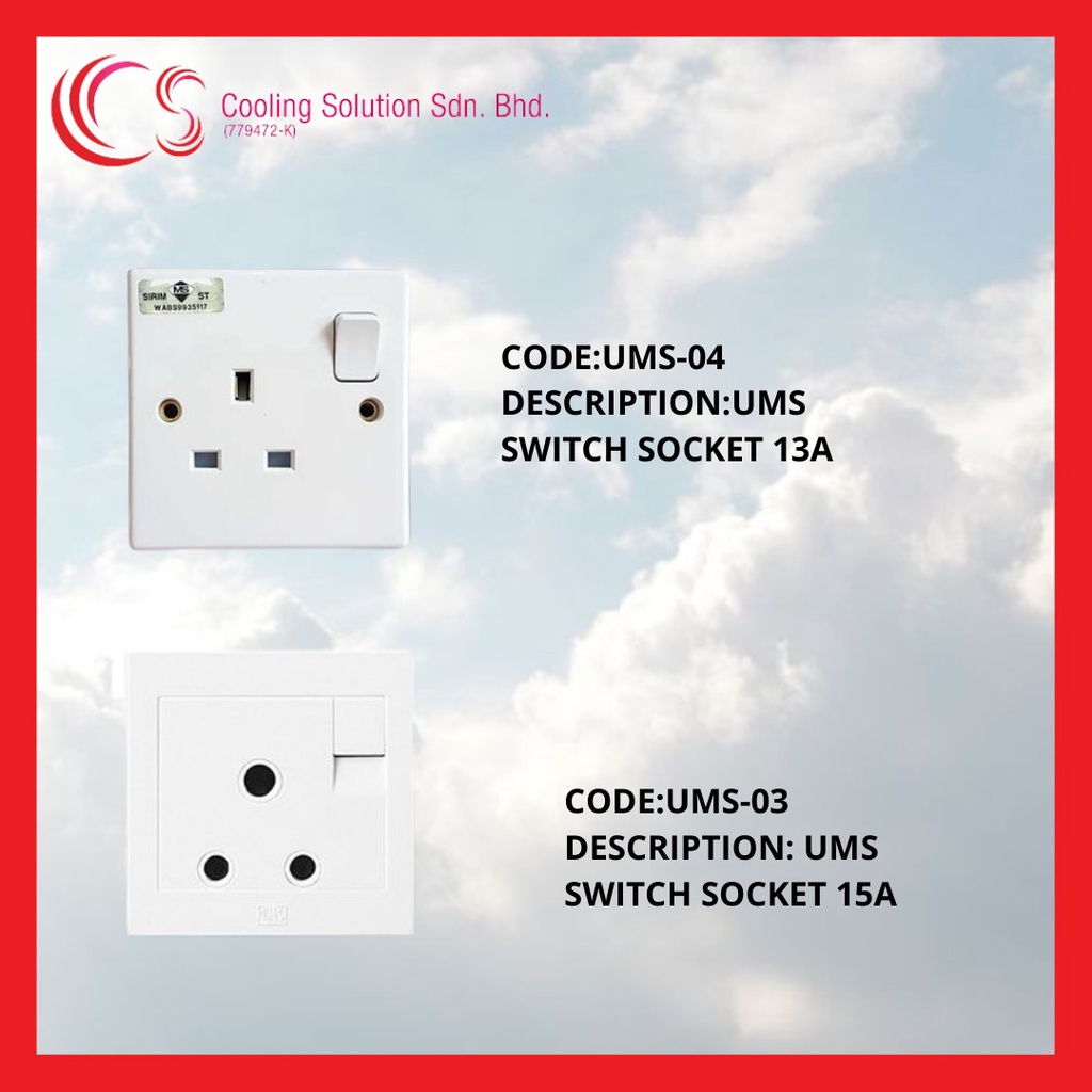 UMS SWITCH SOCKET 13A~UMS SWITCH SOCKET 15A | Shopee Malaysia