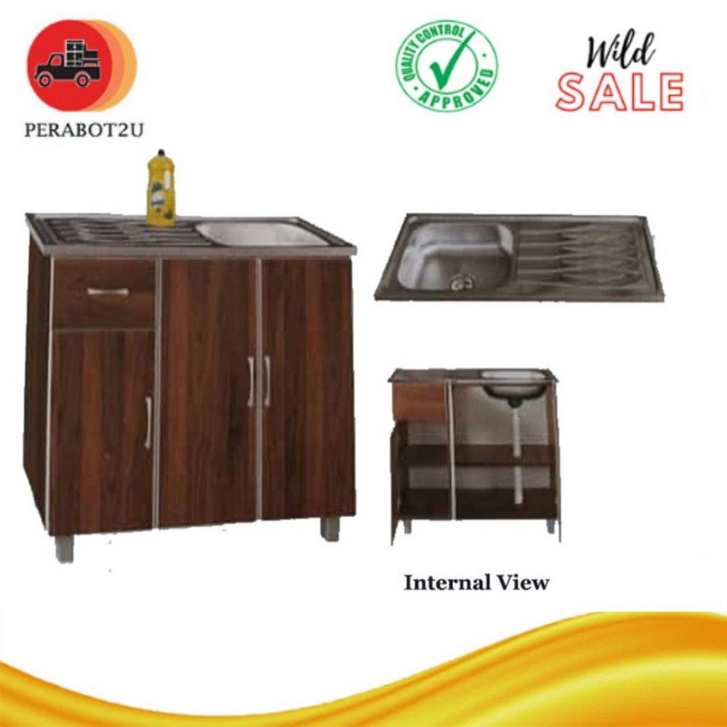 P2U GY Almari Dapur Sink 3.5' / Low Kitchen Cabinet / Kitchen Cabinet ...