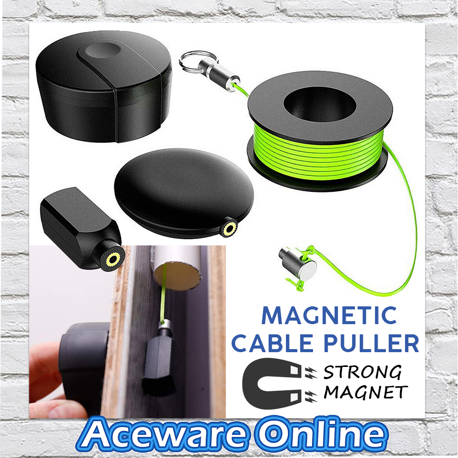 MAGNETIC CABLE PULLER 6 METER NYLON ROPE 3PCS STRONG MAGNET FOR ...