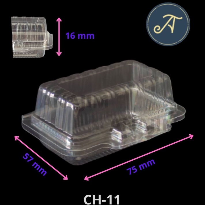 HIRO CH-11 Transparent Plastic Sushi Food Container (100pcs) | Shopee ...