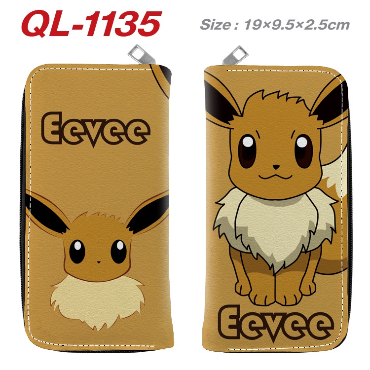 Pokemon Pikachu Eevee Cartoon Long Casual Card Student Wallet Boys and ...