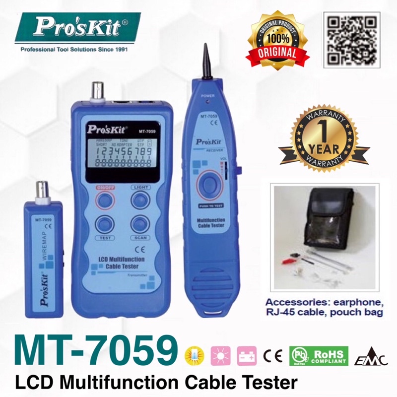 Pro'sKit MT-7059 LCD Multifunction Cable Tester | Shopee Malaysia