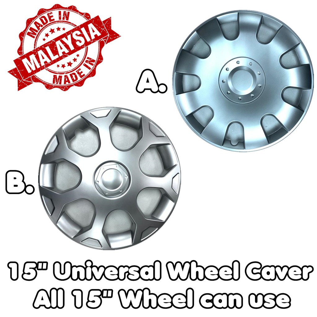 Universal Car 15" Wheel Cover / Rim Cap / Wheel Cap - 1set / 4pcs ...