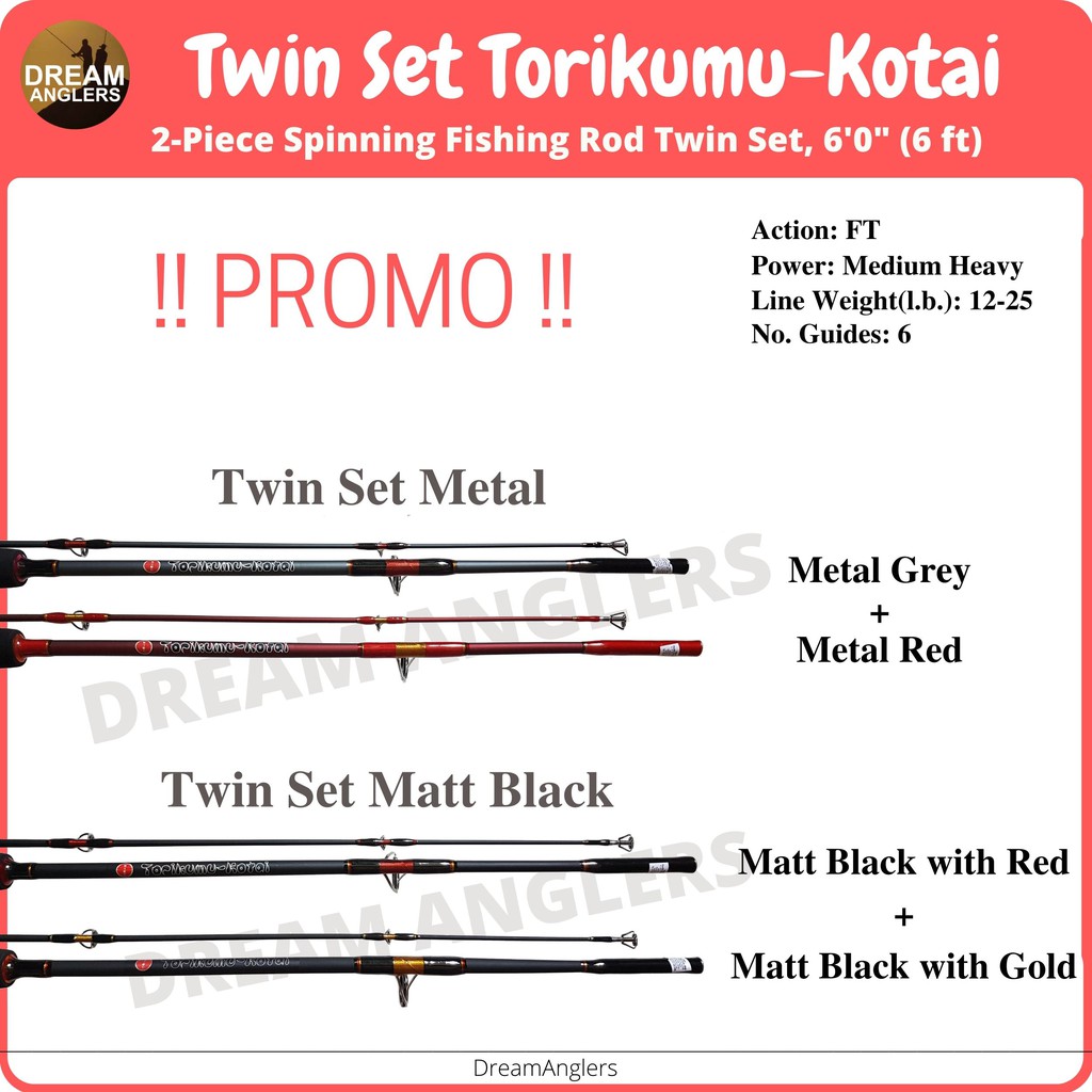 [Set Kembar Promo] Torikumu Kotai MH 12-25lb 6'0" Feet Kaki 2-Piece ...