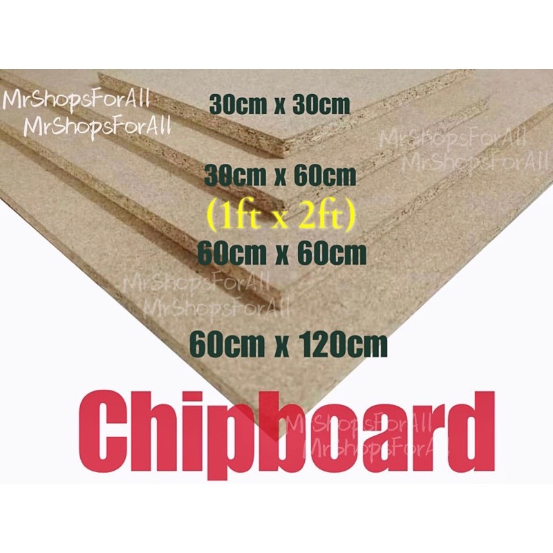 💥HOT DEAL!!! CHIPBOARD (1ft x 2ft) 15mm Thickness Board Customising to ...