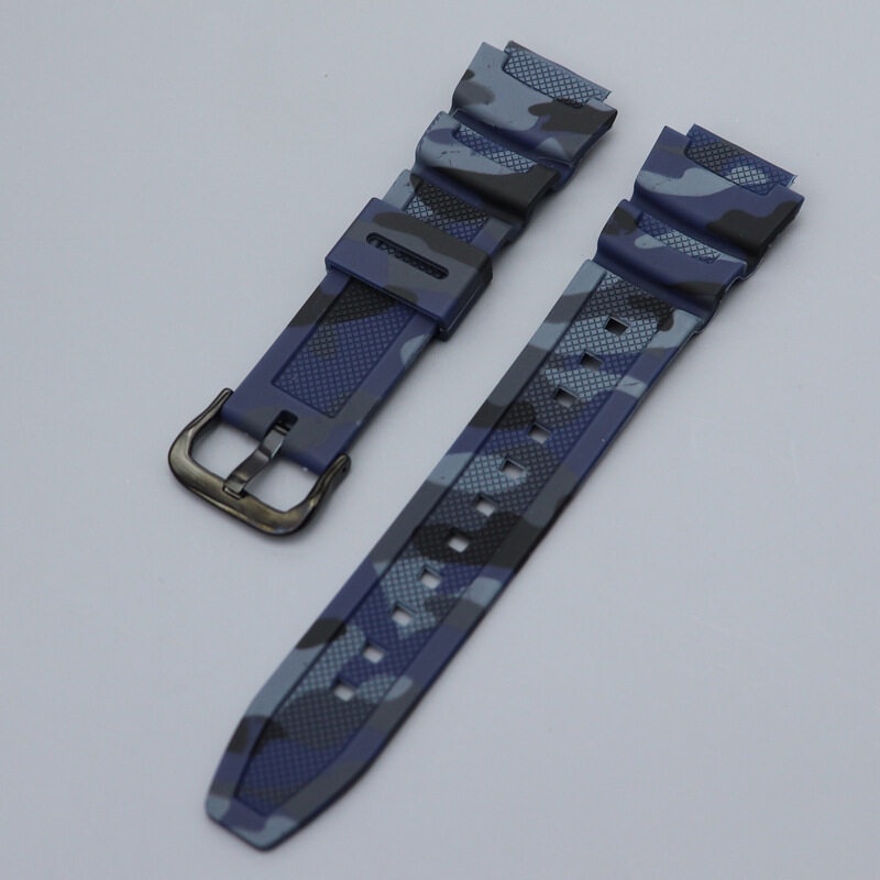 YIFILM 18mm Camouflage Silicone Watch Strap For Casio W-218H AE1200 ...