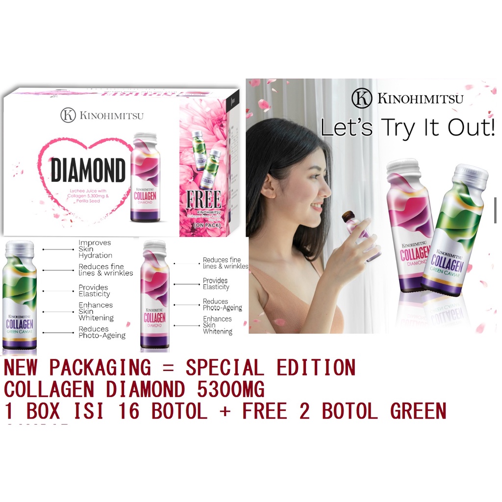 Ecer 1 BOTTLE ORIGINAL Kinohimitsu Collagen Diamond 5300mg Jpan Japan ...