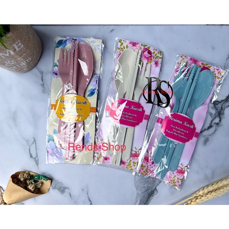 LOKAL (100 pieces) Local Souvenir Spoons, Forks, and Chopsticks + Thank ...