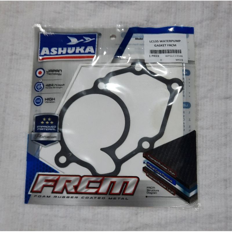 ASHUKA WATER PUMP GASKET FCM Y15ZR V1/V2/LC135/LCNEW/FZNEW/FZ150V1 GASKET WATER PUMP/WATER PUMP ...