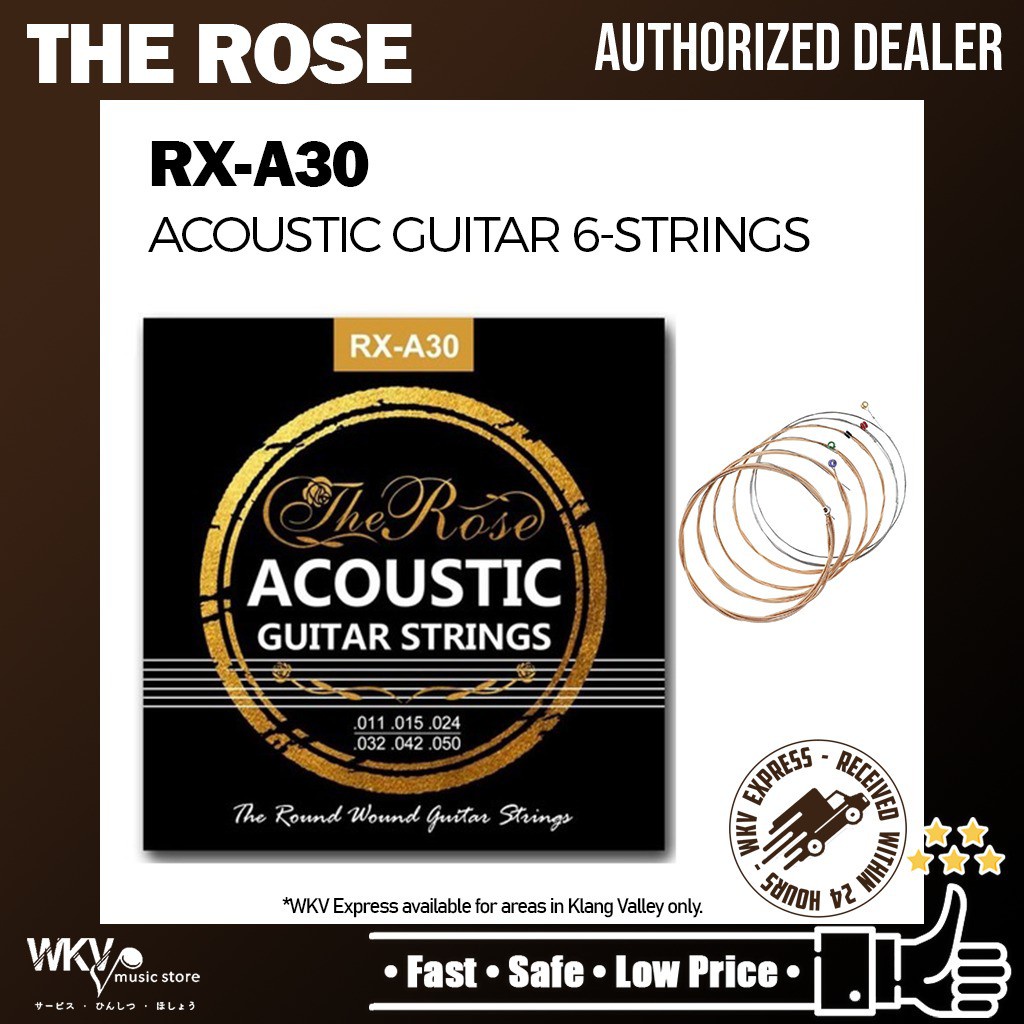 (The Rose) Original Guitar String - 1 Set Tali Gitar Akustik (RX-A30 ...