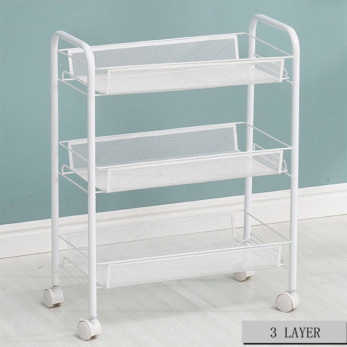 SKM 3/4/5 Tier Multipurpose Storage Rack Trolley Rack with Wheel L54 ...