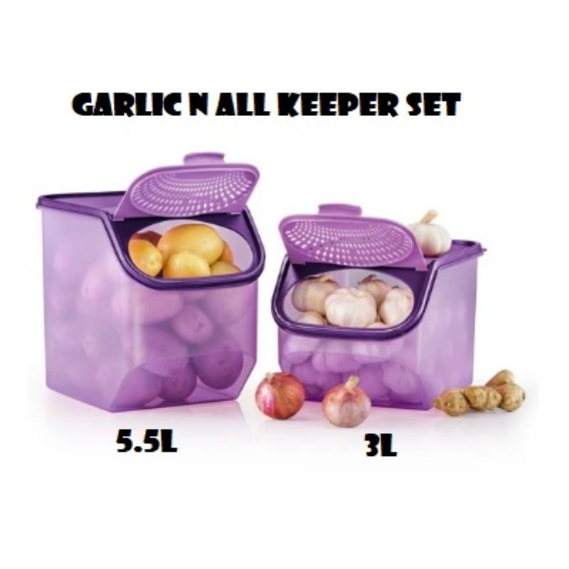 Tupperware Garlic N All Keeper Set (2pcs) 3L & 5.5L | Shopee Malaysia