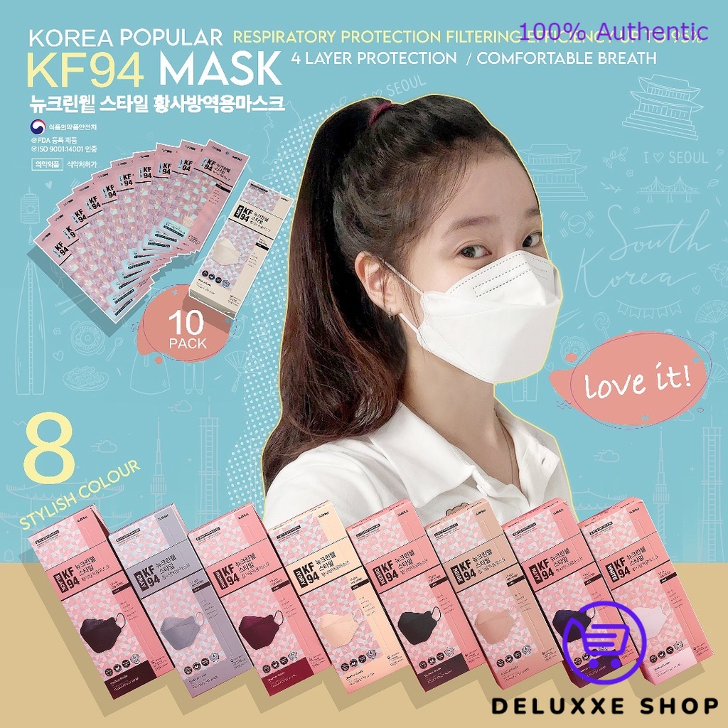 Cleanwell KF94 Face Mask 4Ply Korea Style Mask [10PCS/BOX][ORIGINAL ...