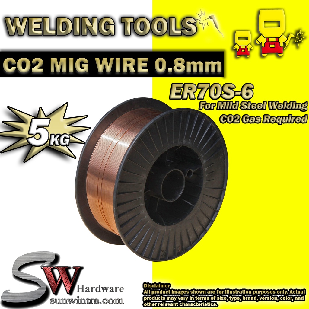 SW Hardware CO2 MIG WIRE COIL 5kg x 0.8MM (Suitable for All MIG Welding Machine) MIG Welding ...