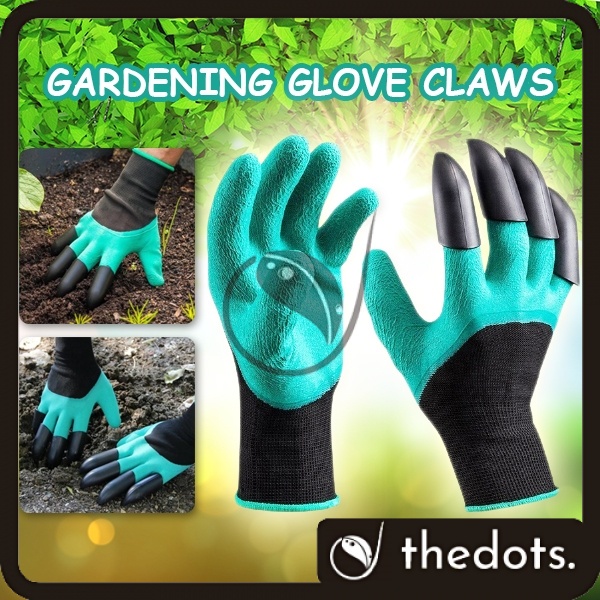 THEDOTS Gardening Glove Claws Hand Protective Fingertips Claw Digging ...