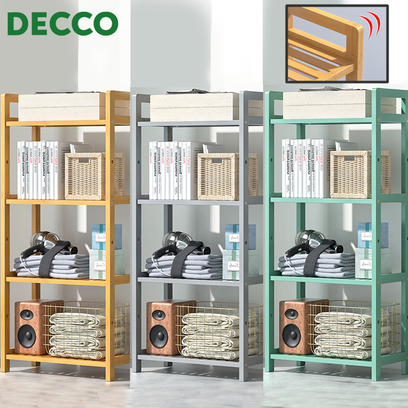 Decco 4 Layers Home Organizer Shelf Bamboo Rack Multifunction Storage ...