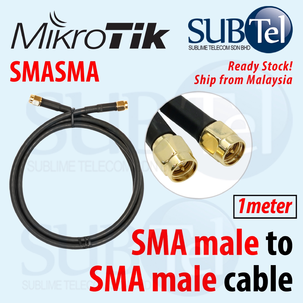 Mikrotik SMASMA 1 3 5 meter SMA male to SMA male RF Jumper Cable for ...