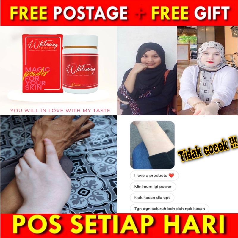 Whitening secret powder 100%ORI by sheyra beauty( Putih + Whitening ...