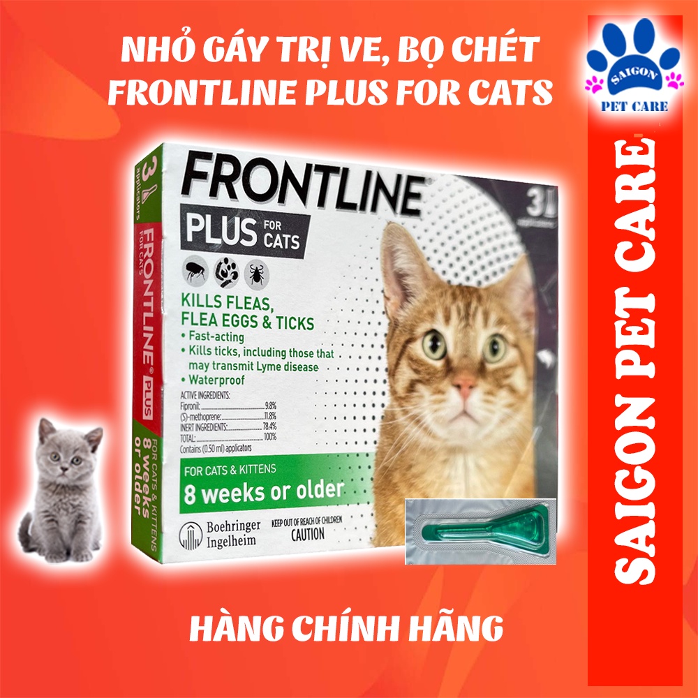 [GENUINE] Frontline Plus for cats to treat ticks and fleas (1 tube ...