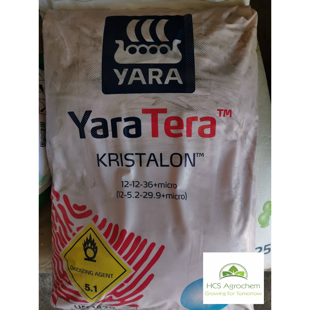 (+-25kilo) Baja foliar/fertigasi YaraTera Kristalon Red 12-12-36 +micro ...