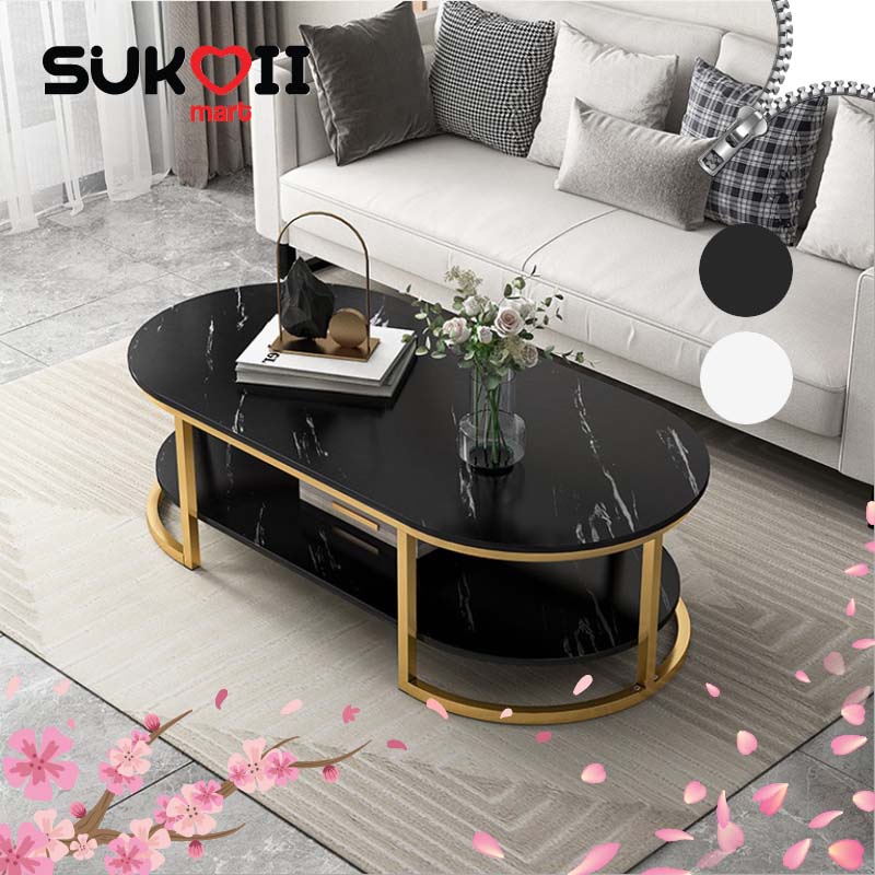 SKOI 100CM Double Layer Marble Design Home Living Room Light Luxury ...